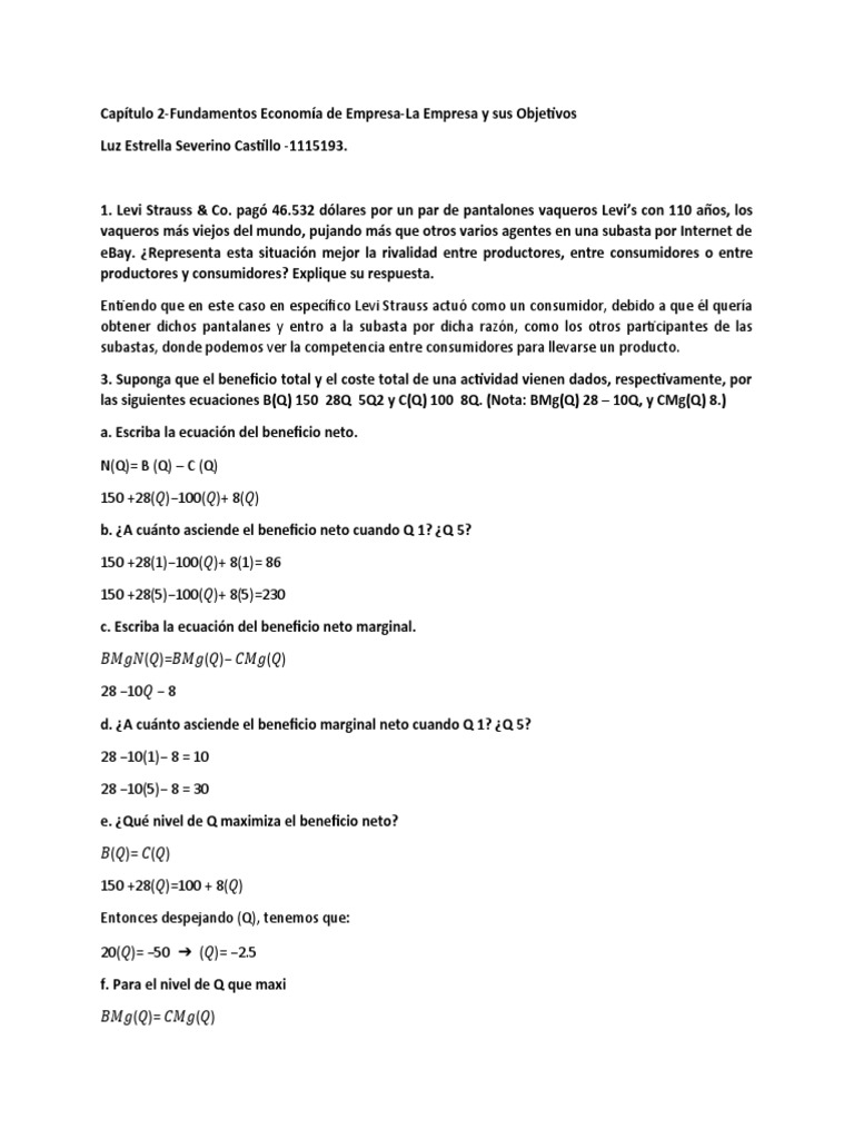 Capitulo 2-Fundamentos Economía de Empresa-La Empresa y Sus Objetivos | PDF