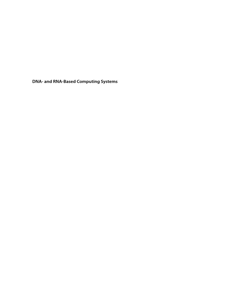 DNA - and RNA-Based Computing Systems | PDF | Polymerase Chain Reaction ... DNA - and RNA-Based Computing Systems | PDF | Polymerase Chain Reaction ...