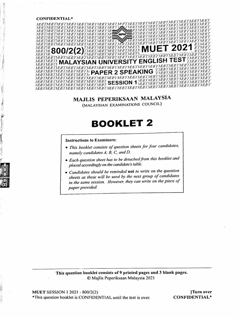 Speaking Booklet 2 | PDF