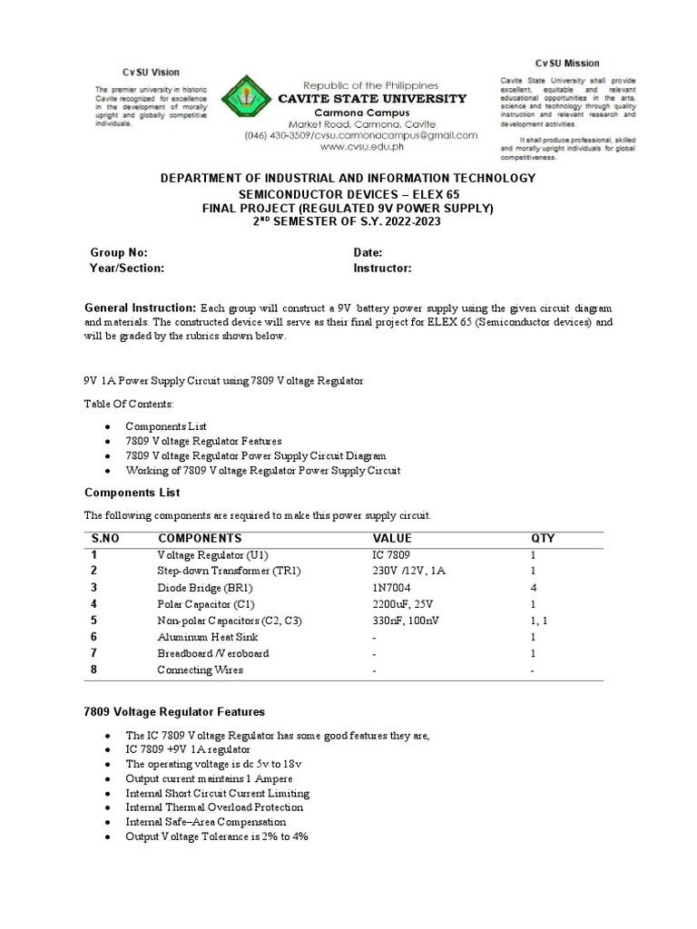 Final Project Power Supply | PDF | Power Supply | Rectifier