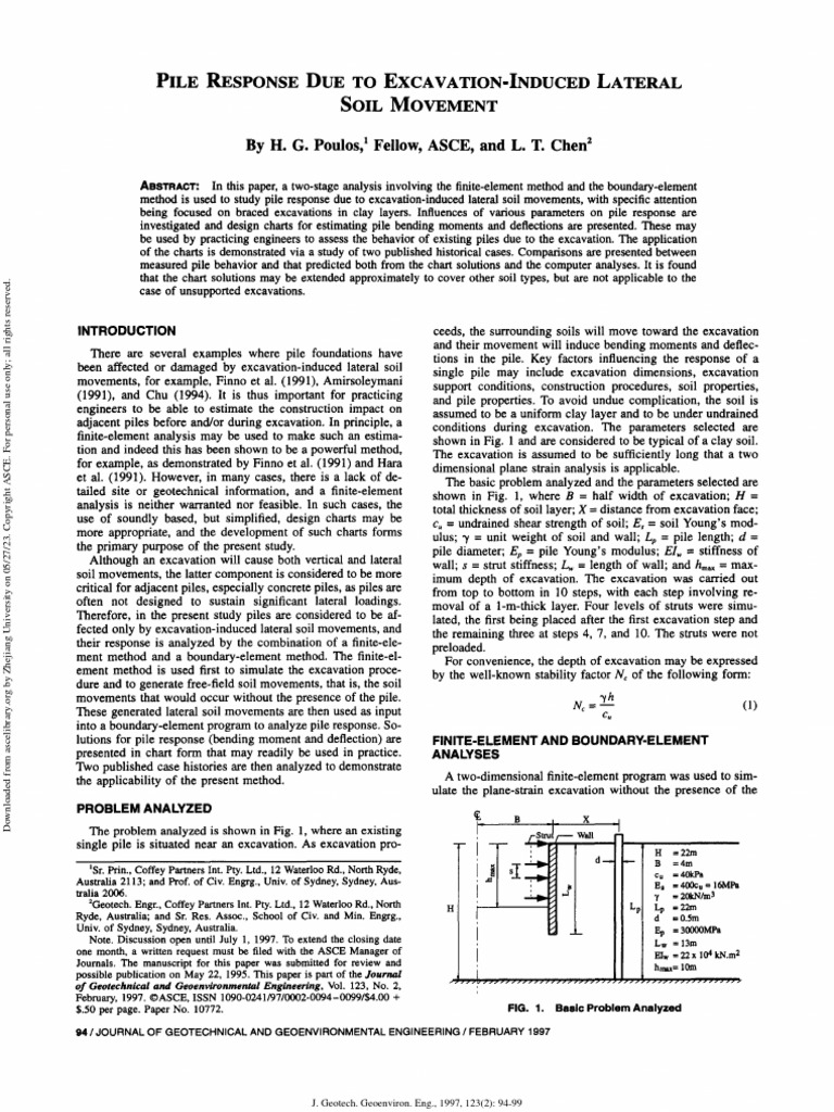 Poulos-1997-Pile response due to excavation-induced lateral soil ...