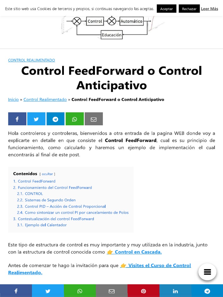 8 Control FeedForward o Control Anticipativo | PDF