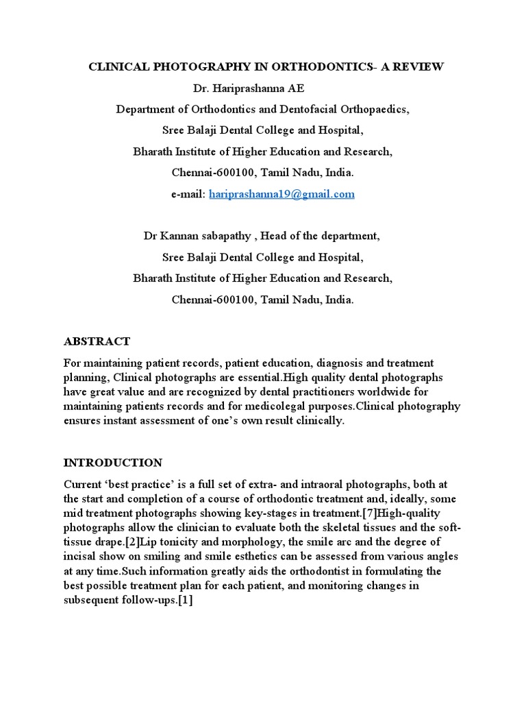 Clinical Photography | PDF