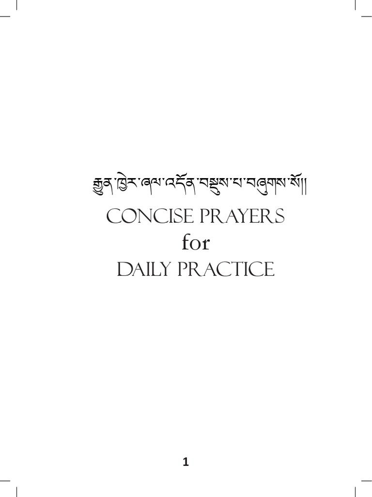 Concise Prayers For Daily Practice | PDF