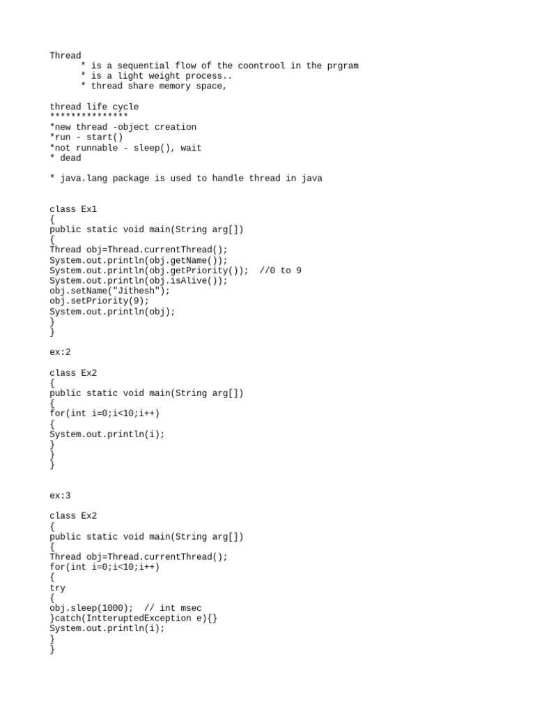 Multithreading in Java | PDF | Computer Engineering | Systems Engineering Multithreading in Java | PDF | Computer Engineering | Systems Engineering