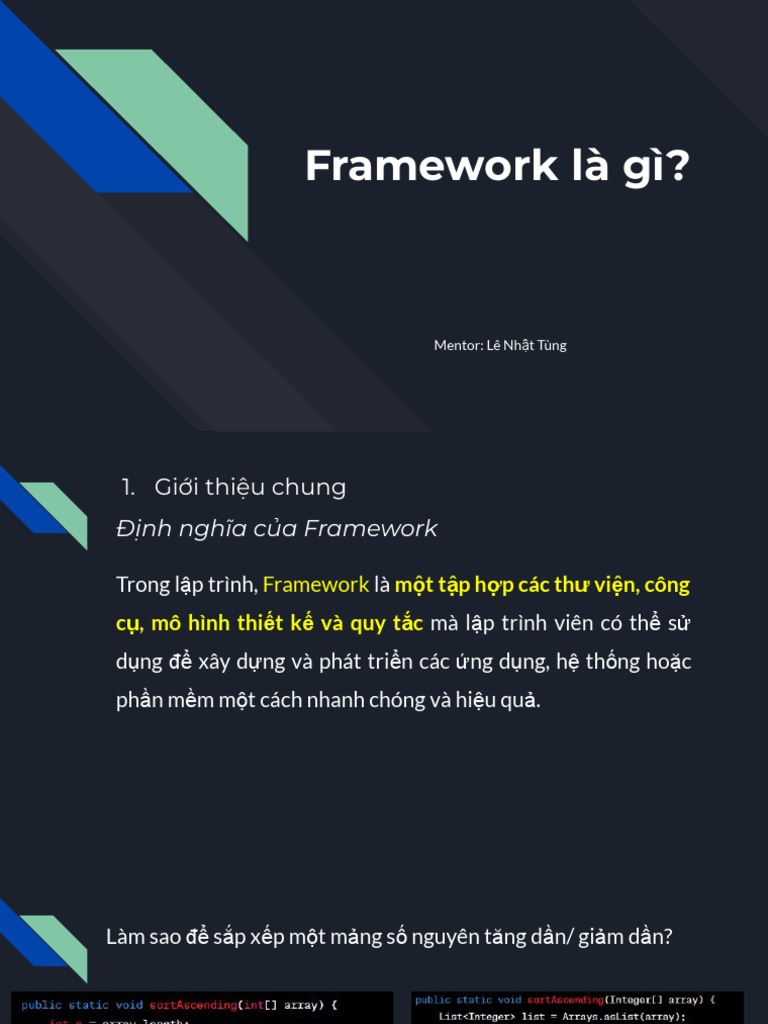 01 02. Framework La Gi | PDF