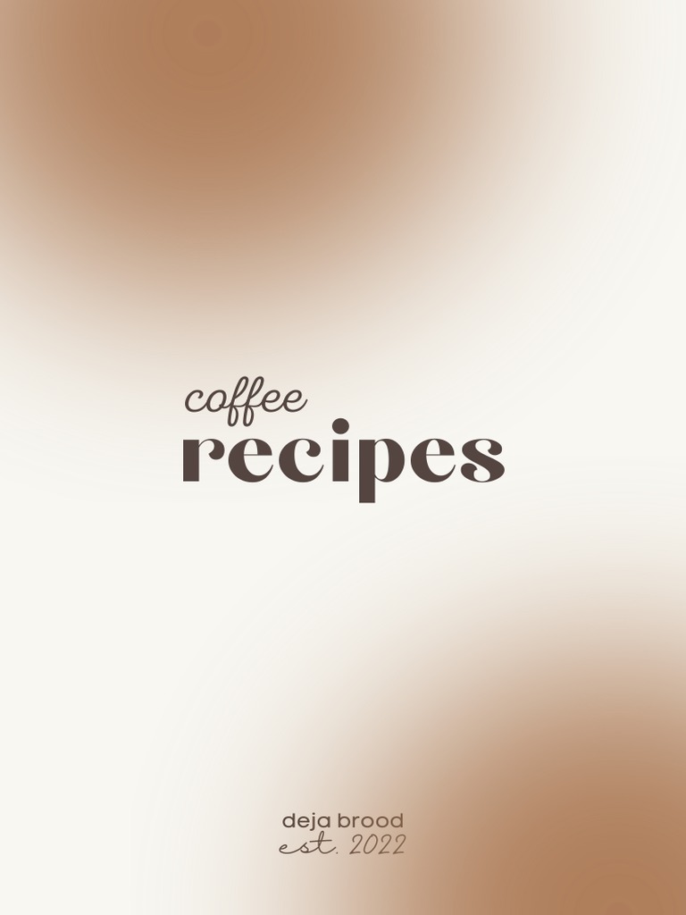 Coffee Recipes | PDF
