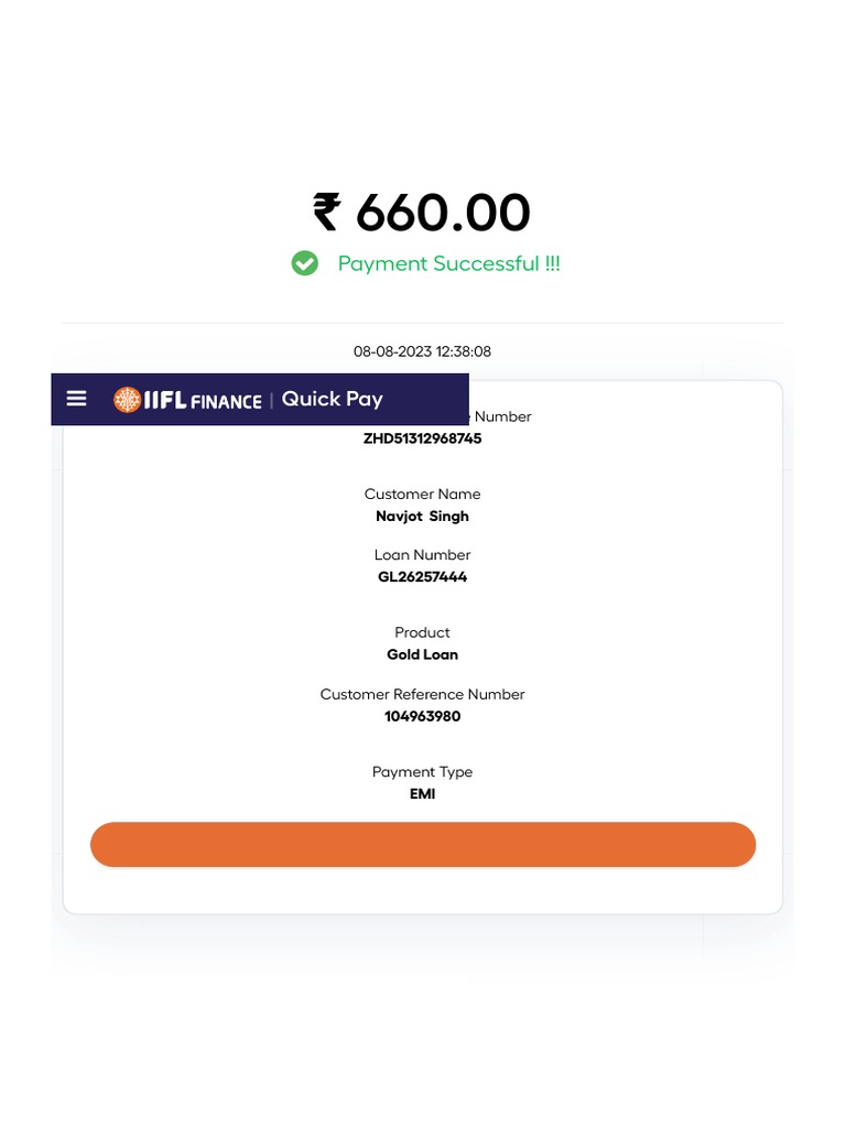 Gold Loan Payment Reciept of Iifl | PDF