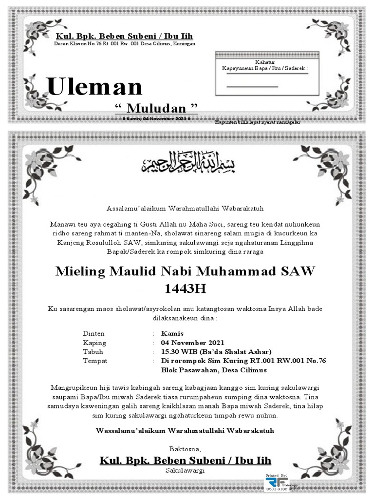 Uleman New Muludan | PDF