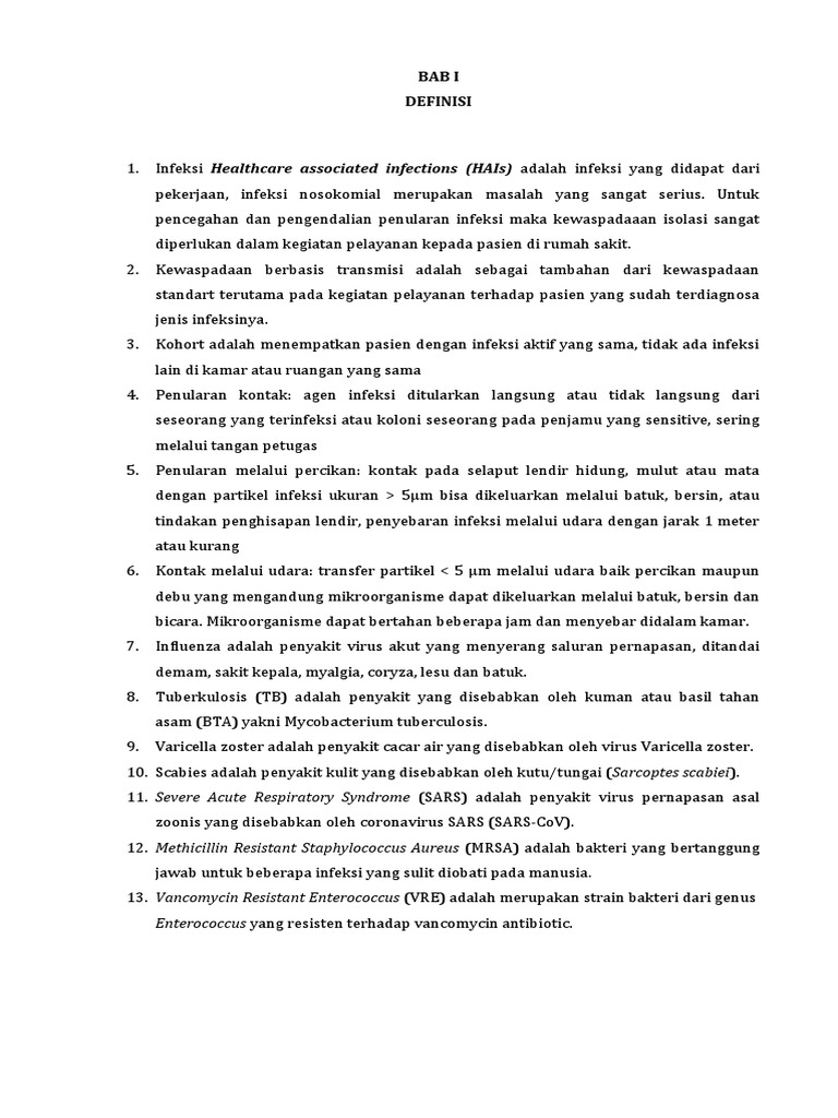 Panduan Kamar Isolasi | PDF