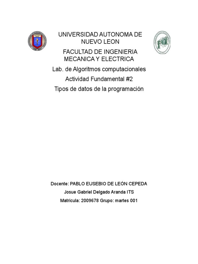 Actividad Fundamental 2 Jgda 2009678 Its Pdf Algoritmos Programación De Computadoras