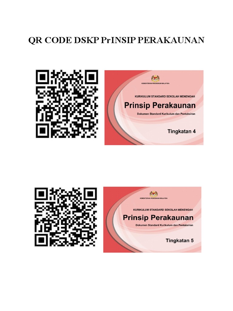 QR Code Maths Dan Prinsip Perakaunan | PDF