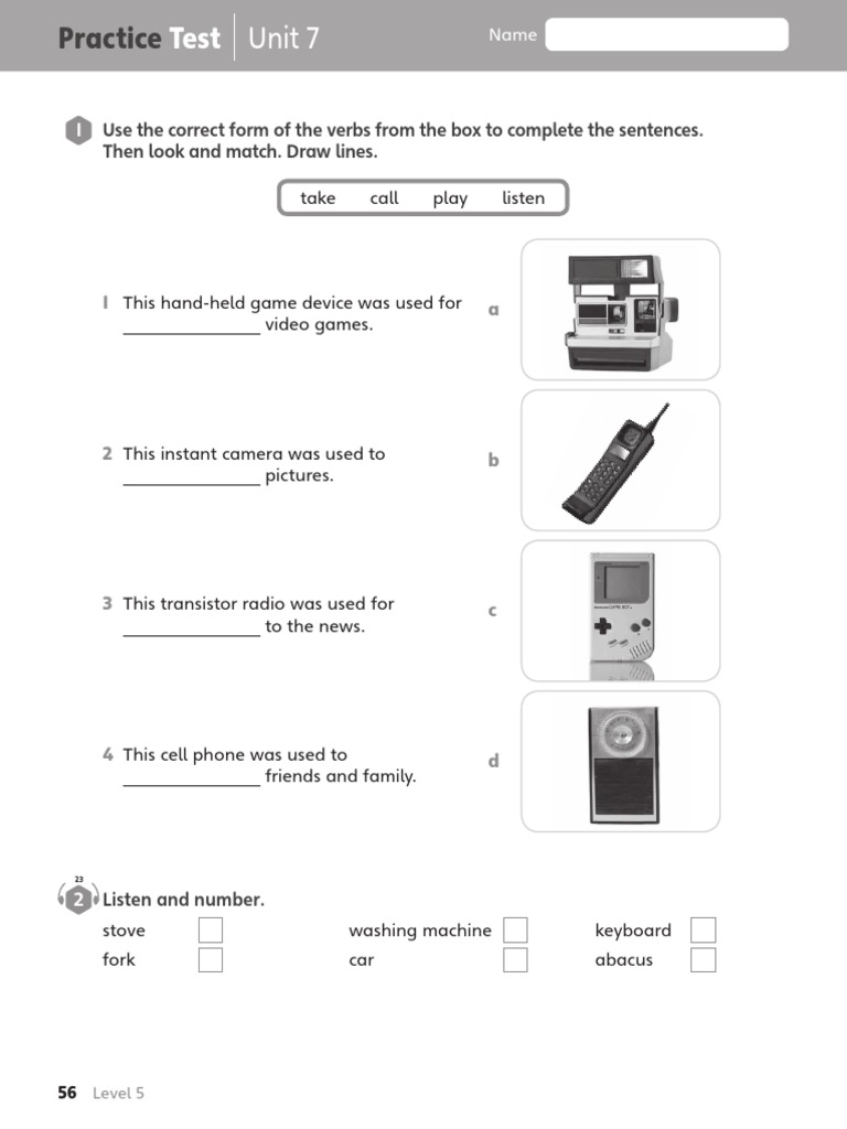 Unit 7 Practice Test: Verb Usage | PDF | Language Arts & Discipline