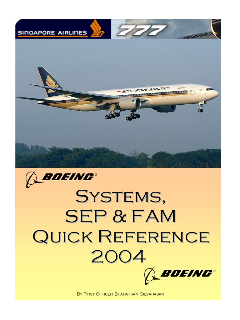 777 Systems Sep And Fam Quick Reference Part 1 Of 4 Pdf
