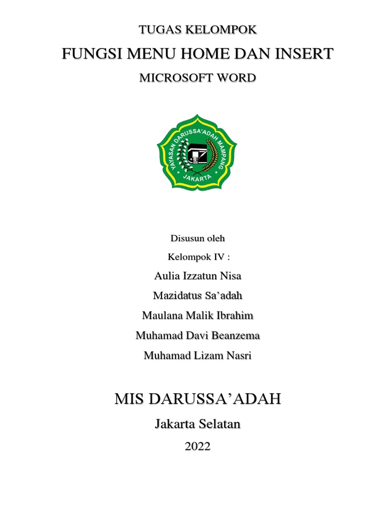 TUGAS KELOMPOK Ms Word | PDF