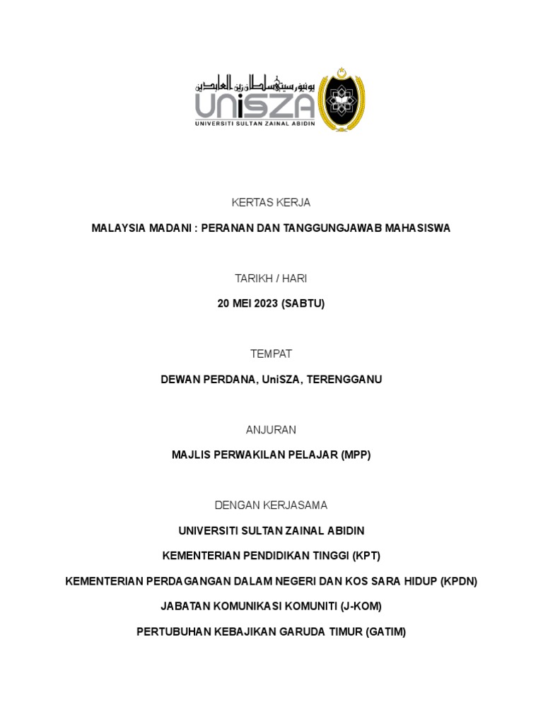 Peranan Mahasiswa dalam Malaysia Madani | PDF