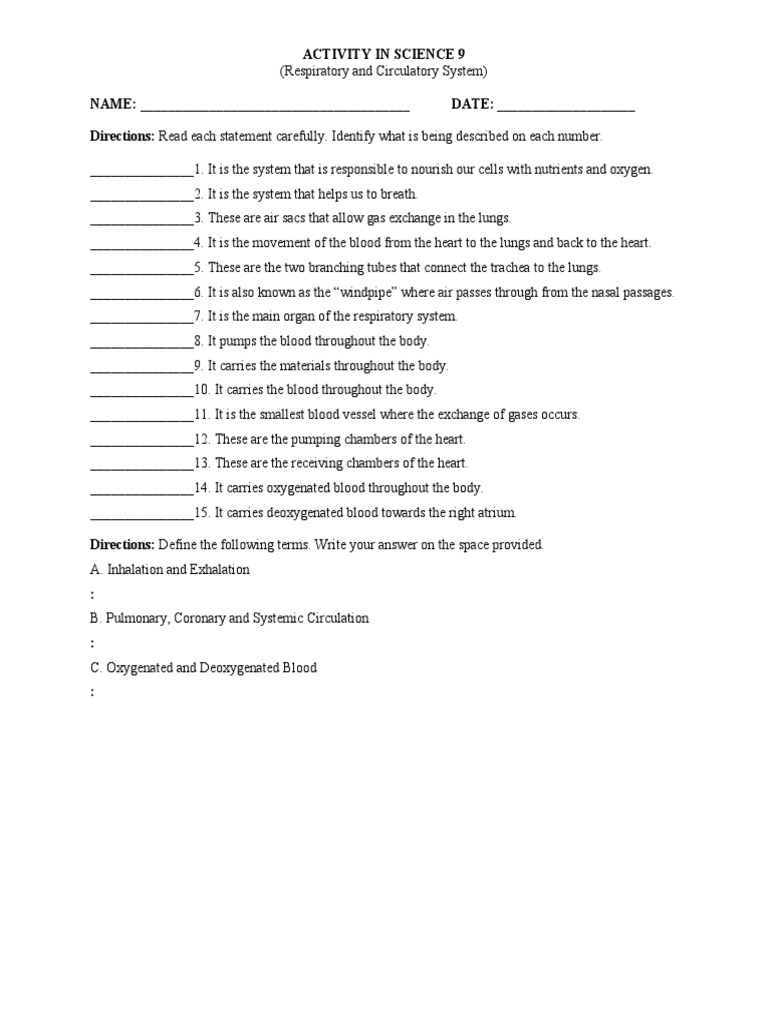 Activity Grade 9 | PDF