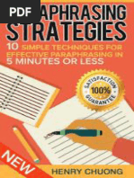 Paraphrasing Skills For RRL Writing - How To Paraphrase Effective | PDF ...