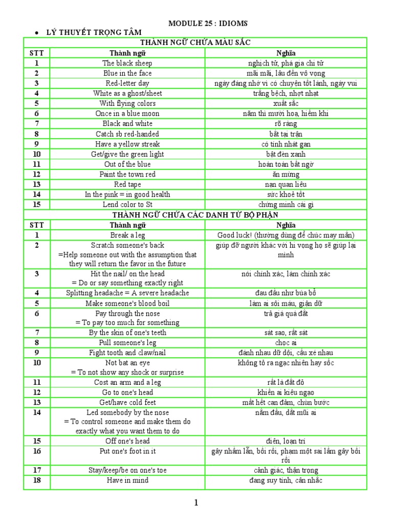 MODULE 25-IDIOMS | PDF