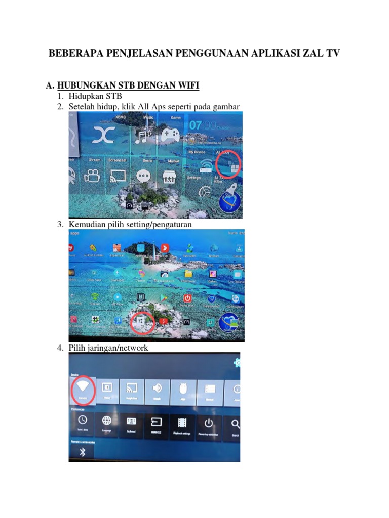 Cara Pakai Zal TV | PDF