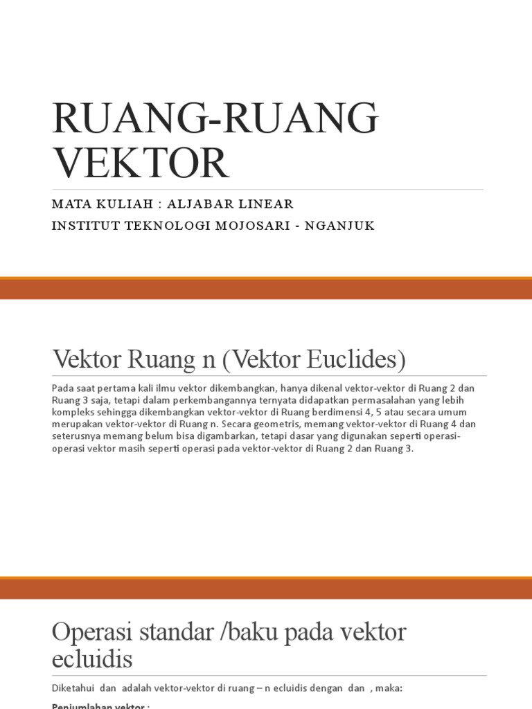Ruang-Ruang Vektor | PDF