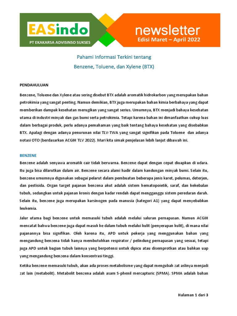Informasi Terkini Tentang BTX | PDF