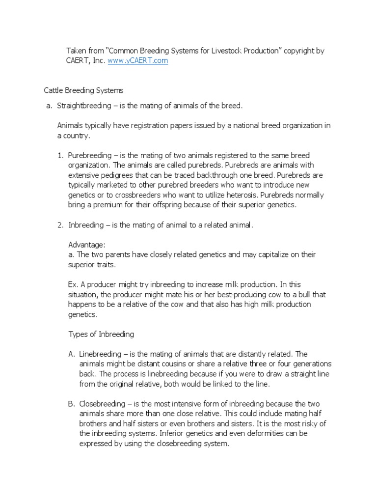 Systems of Breeding Goat | PDF