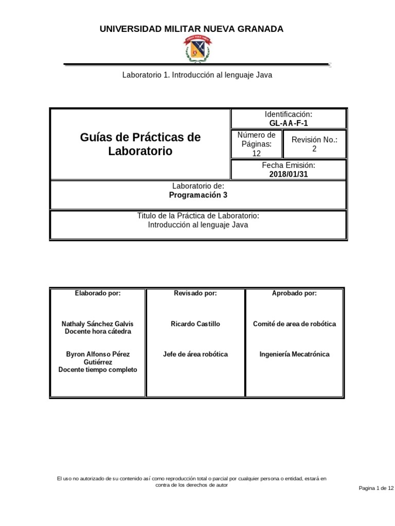G1-Prog3-Introducción Al Lenguaje Java | PDF | Java (lenguaje de ... G1-Prog3-Introducción Al Lenguaje Java | PDF | Java (lenguaje de ...