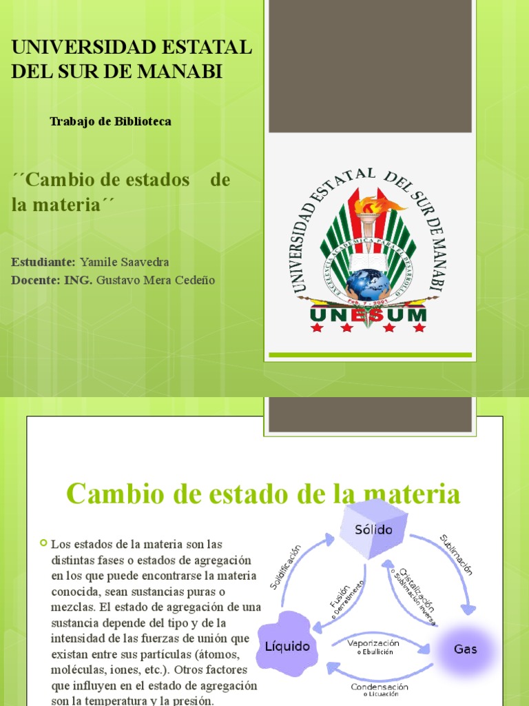 Cambio de Estados de La Materia | PDF
