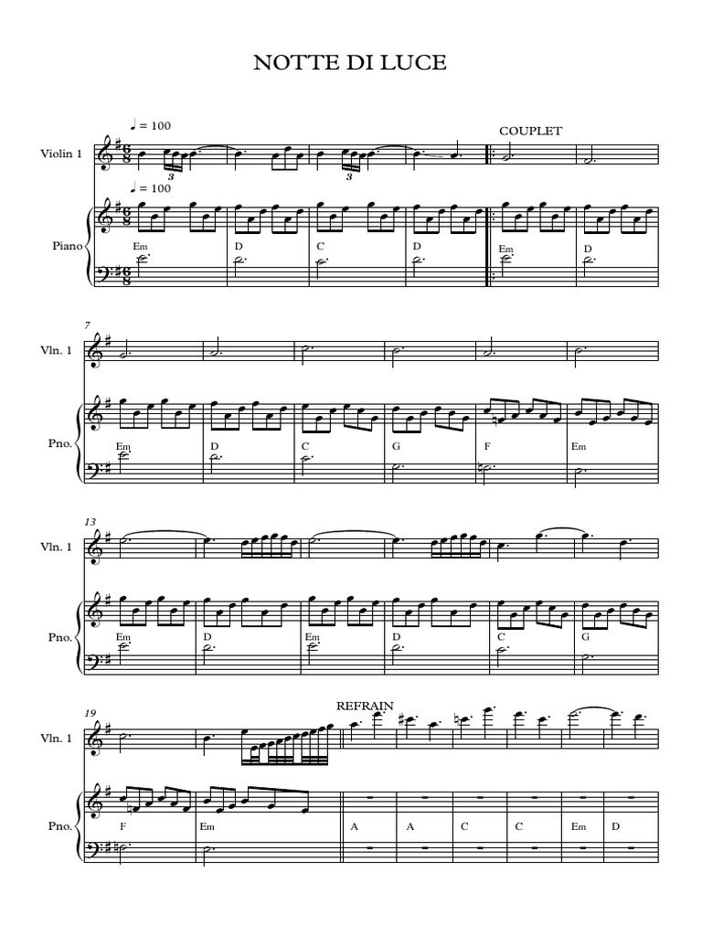NOTTE DI LUCE - Full Score | PDF