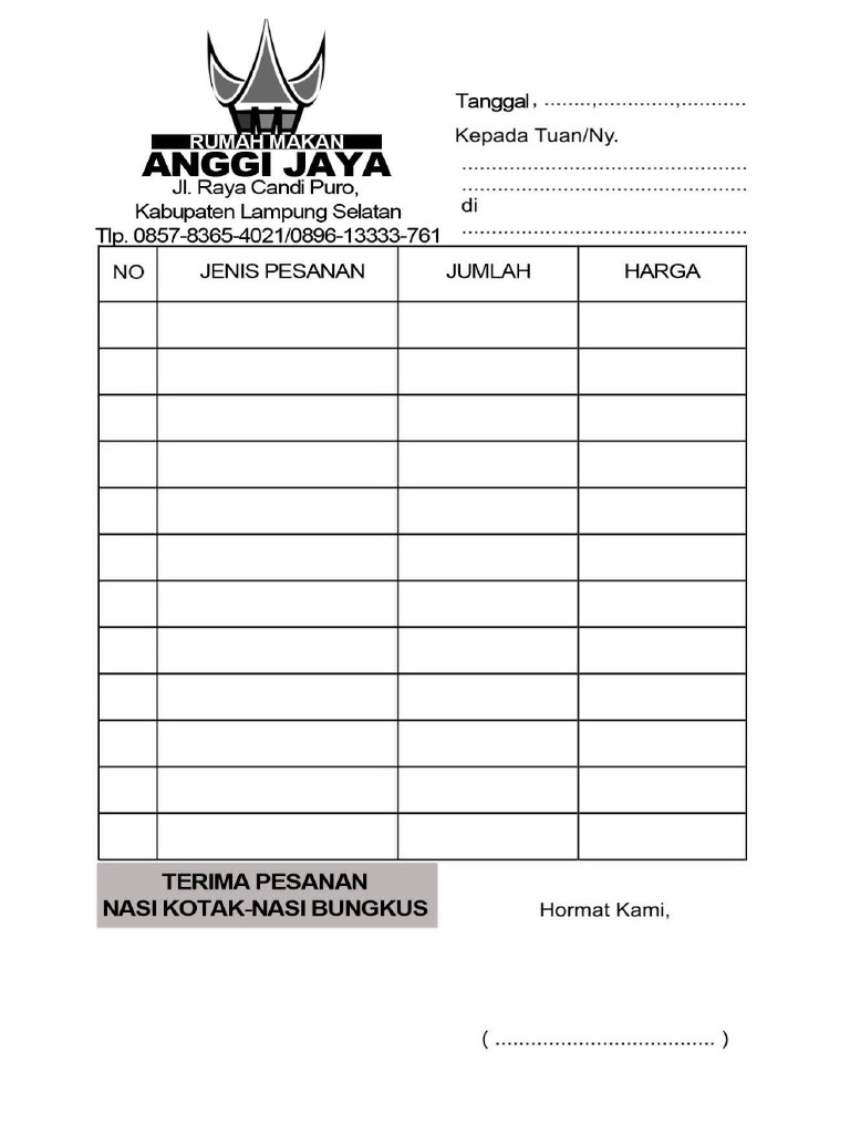 Nota RM Makan Gorontalo | PDF