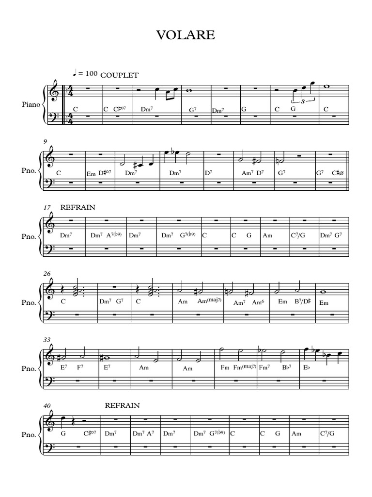 VOLARE - Full Score | PDF