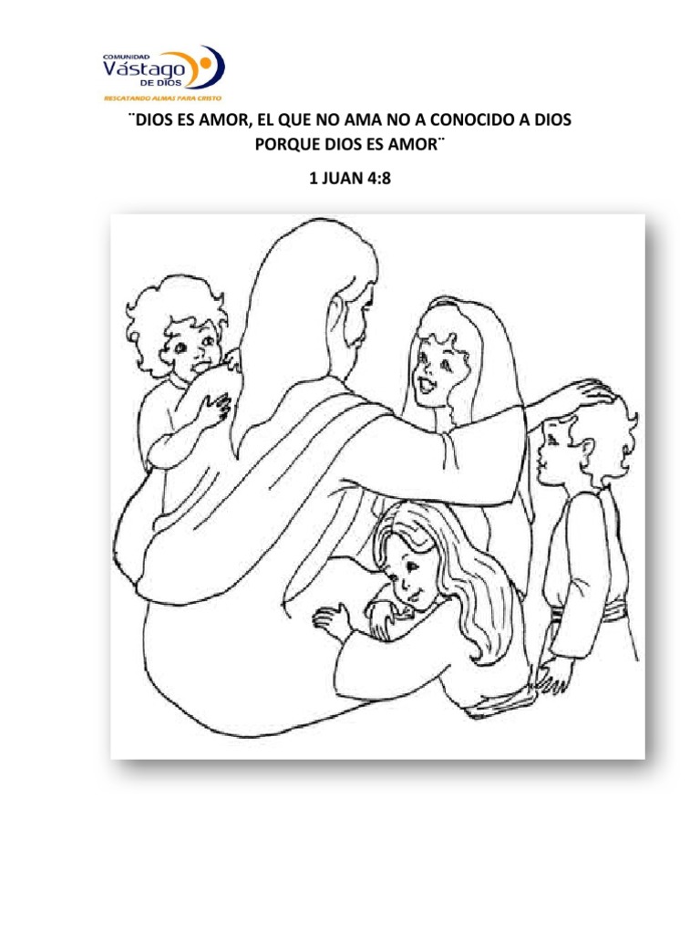 Dios Es Amor Para Colorear