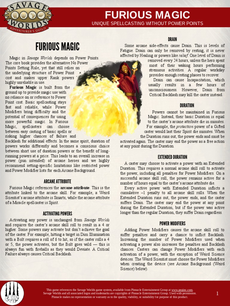 313188-VFESWAG0006 - Furious Magic v.1.1 | PDF