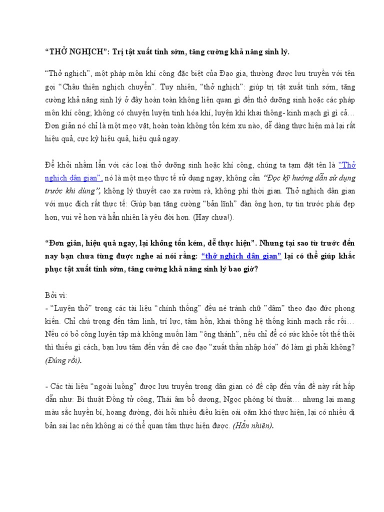 TH - NGH - CH Tri Xuat Tinh Som | PDF