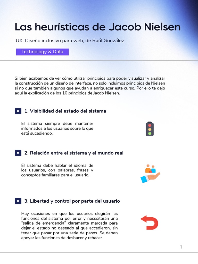 Las Heurísticas de Jacob Nielsen | PDF | Información | Diseño