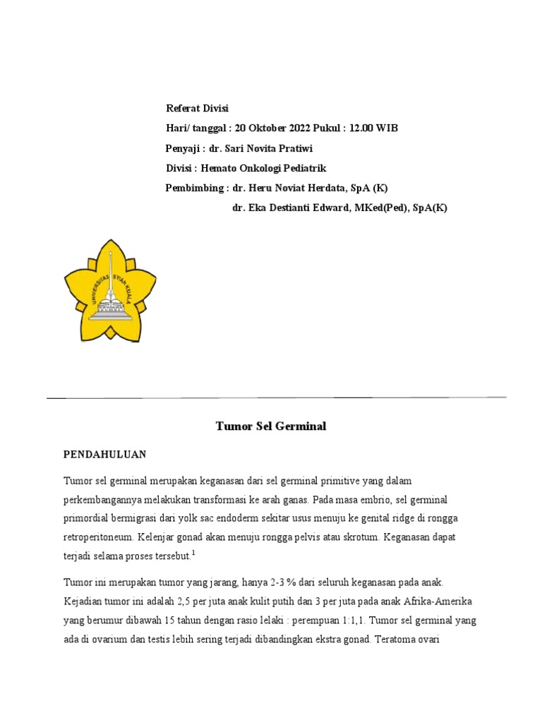 Tumor Sel Germinal | PDF