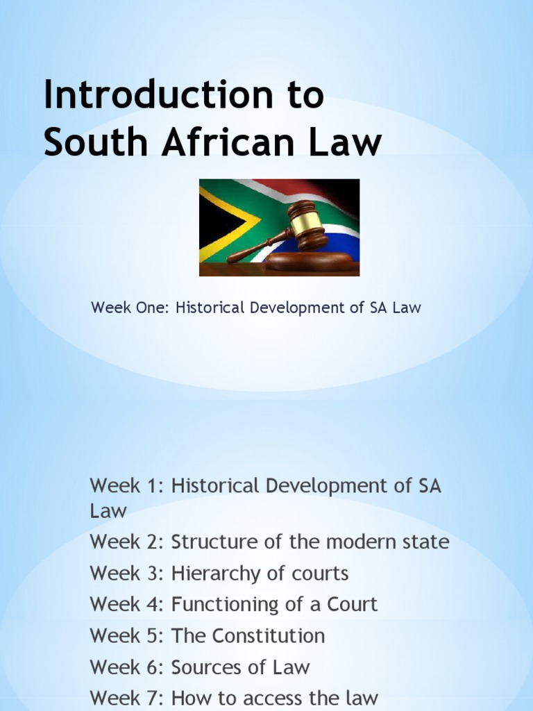 Historical Development of SA Law | PDF | Social Science | Law