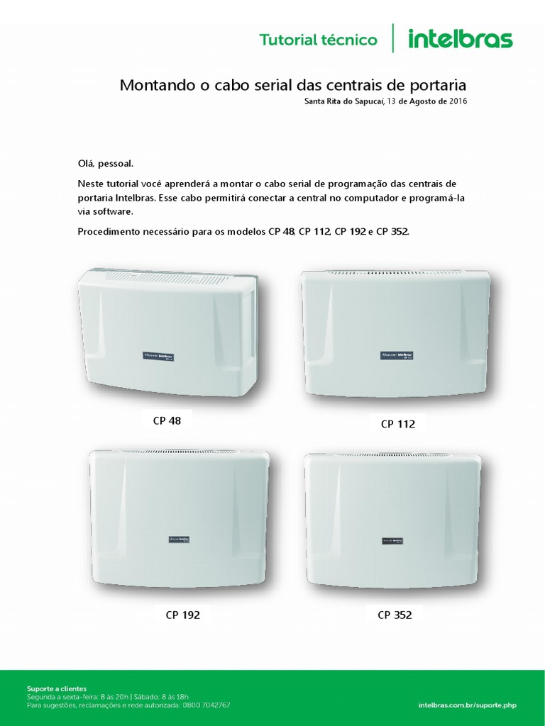 Como Montar o Cabo Programador Das Centrais de Comunicação Condominial ...
