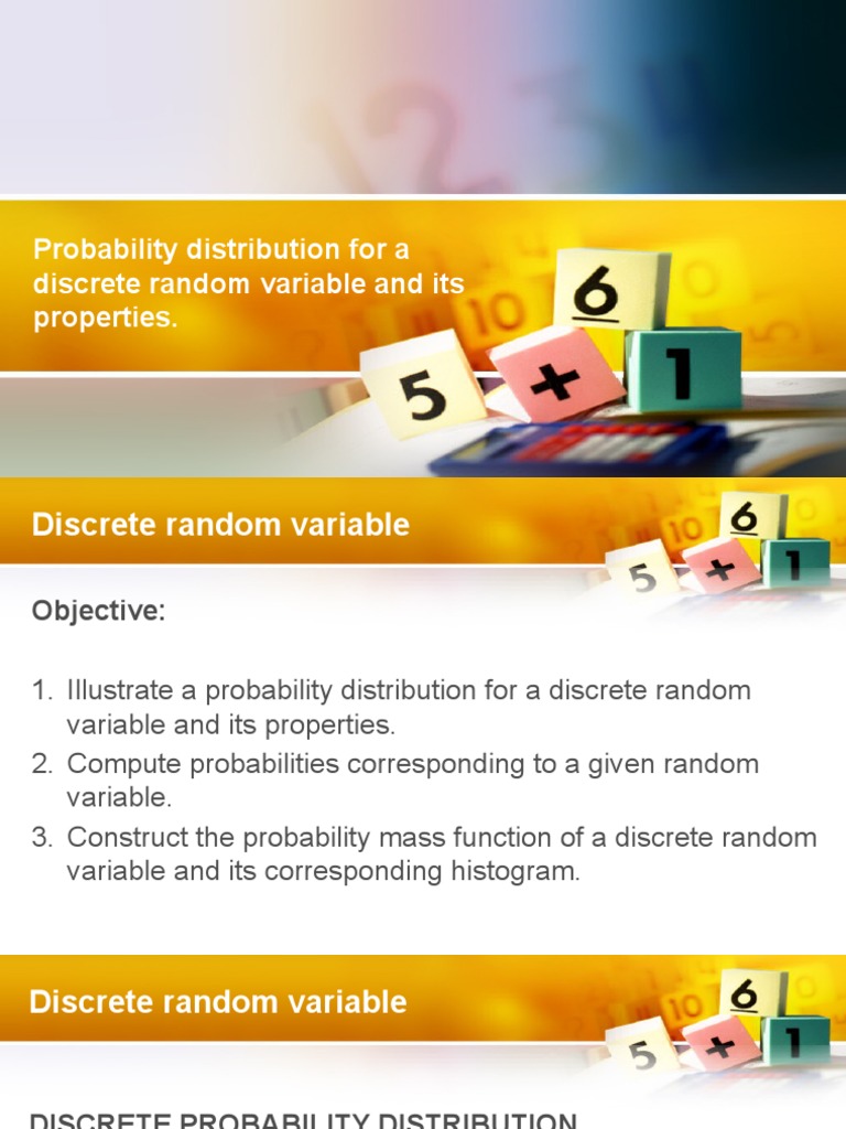 Probability Distribution For A Discrete Random Variable and | PDF | Probability Distribution ...