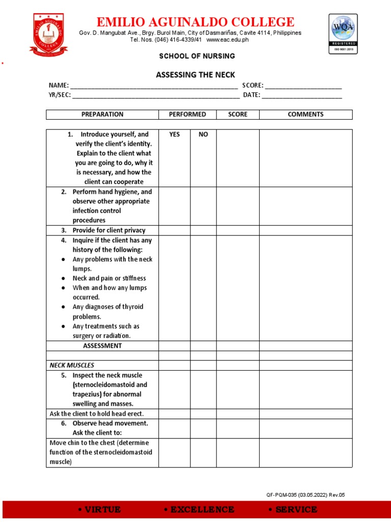 Assessing The Neck | PDF