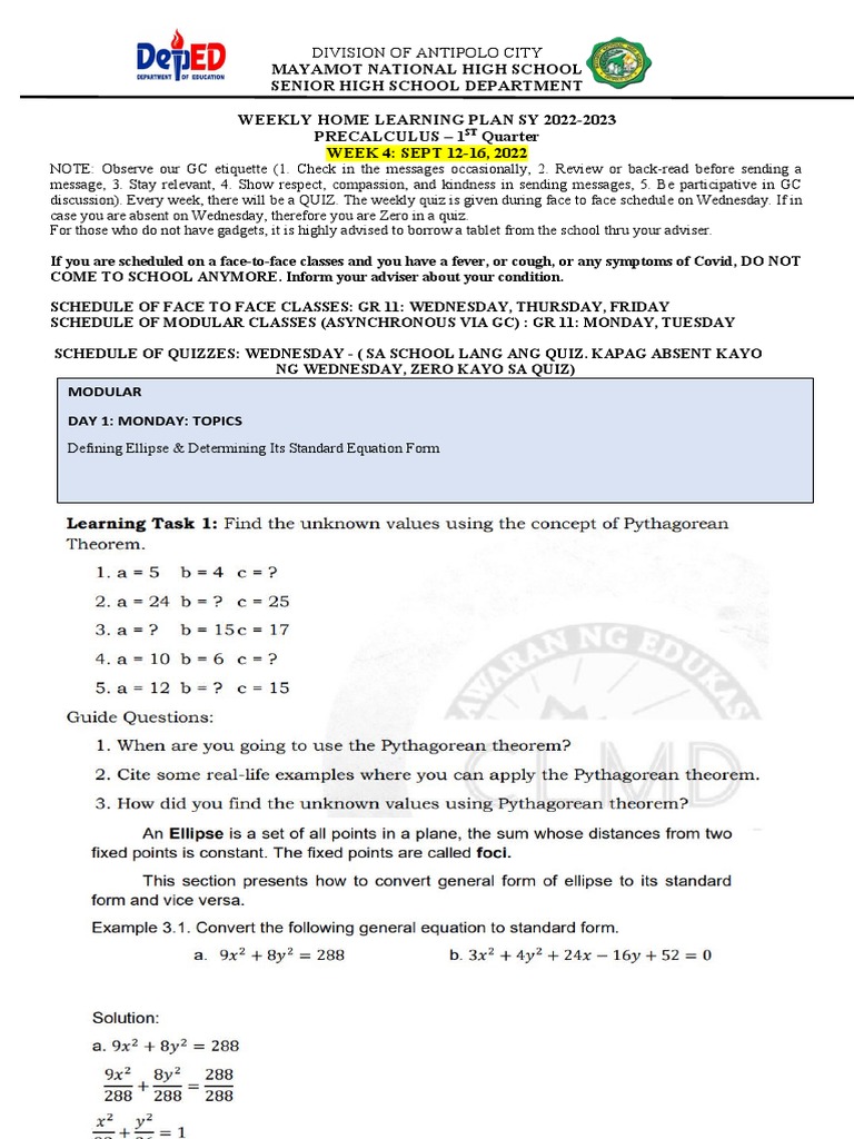 Modular Precalculus WLP Week 4 | PDF
