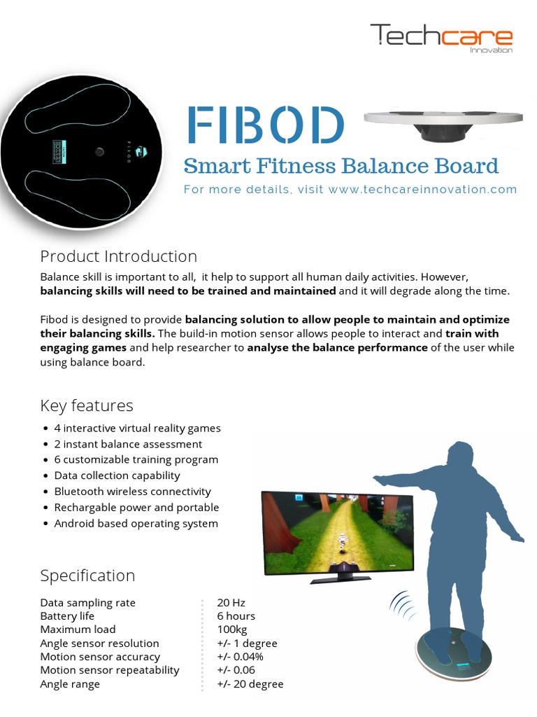 Fibod - Smart Fitness Balance Board Brochure | PDF