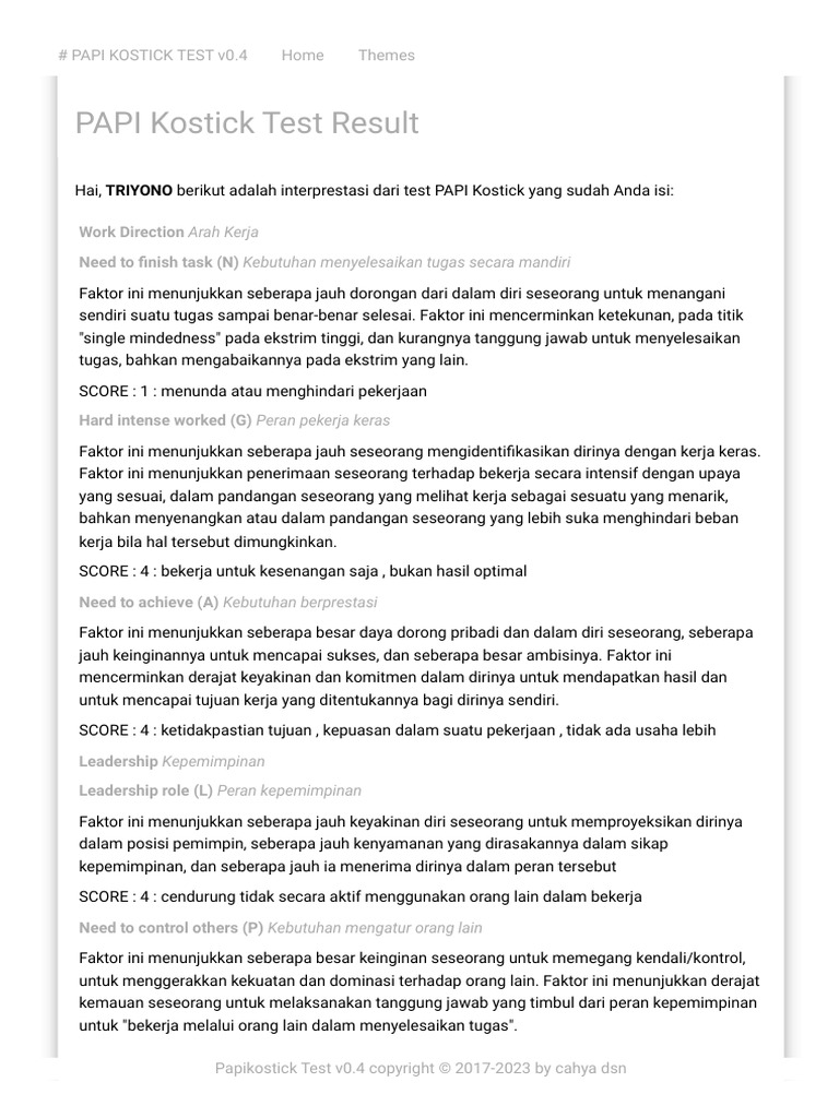 PAPIKostick Test Result | PDF