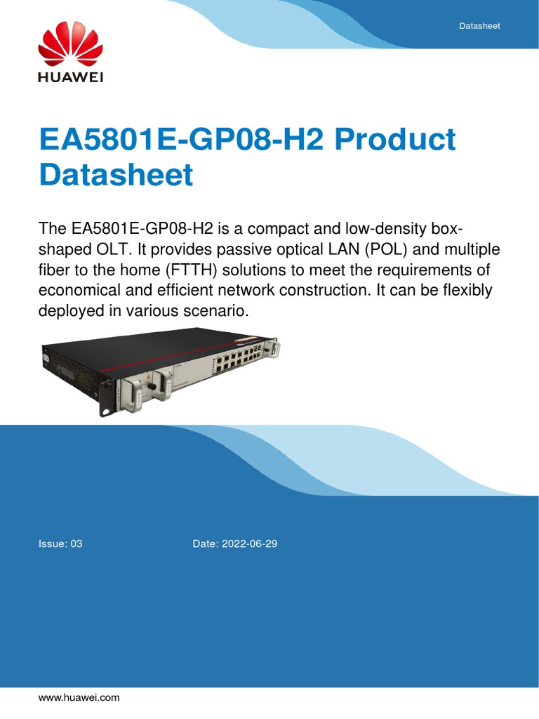 EA5801E-GP08-H2 Product Datasheet 03 | Download Free PDF | Networking Standards | Internet Protocols
