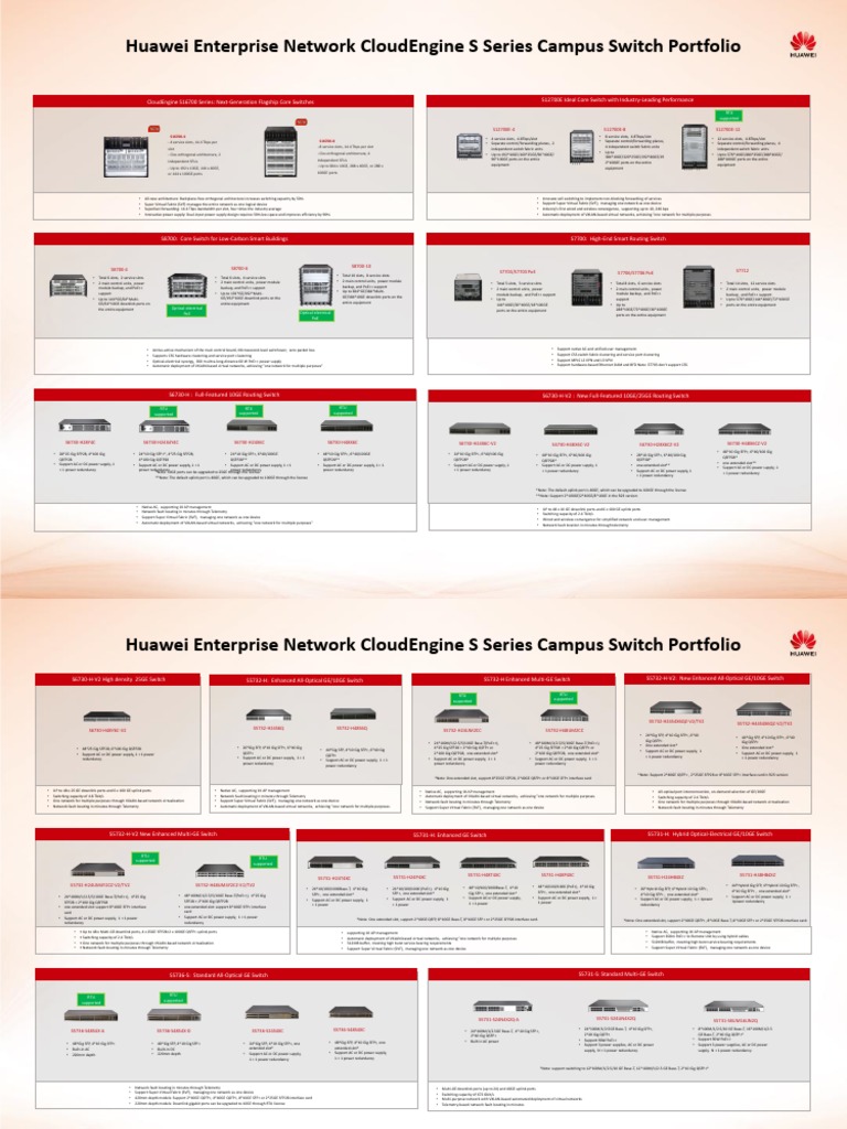 Huawei Enterprise Network CloudEngine S Series Campus Switch Portfolio ...