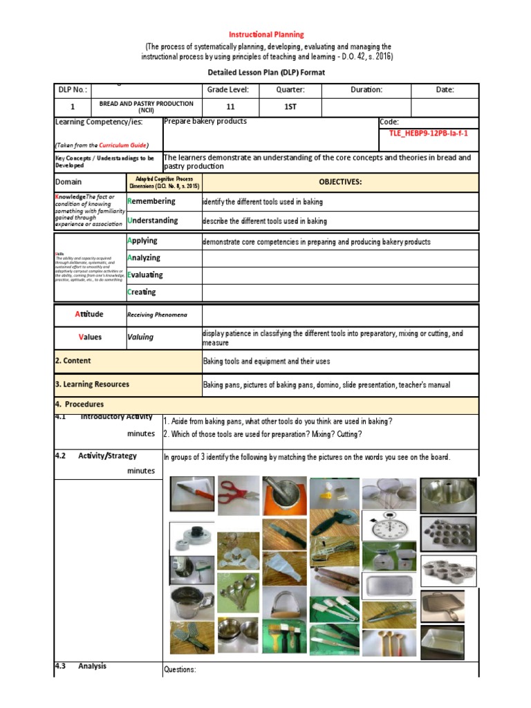 1 BPP Accurate Measurement-Tools DLP | PDF | Cakes | Muffin