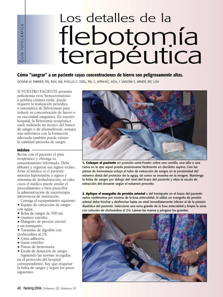 Flebotomía Terapéutica: Los Detalles de La | PDF