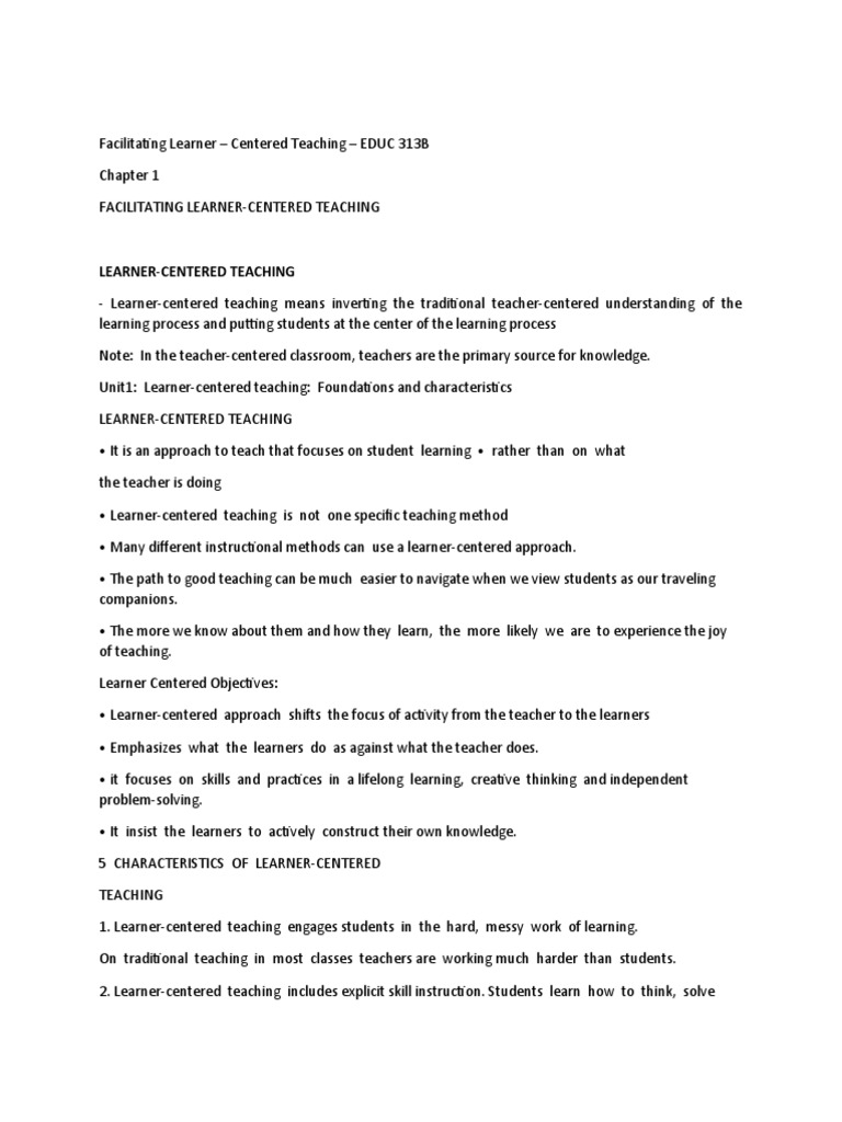 Facilitating Learner | PDF