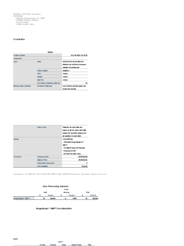 3 Tabulasi Silang Variabel Penelitian | PDF